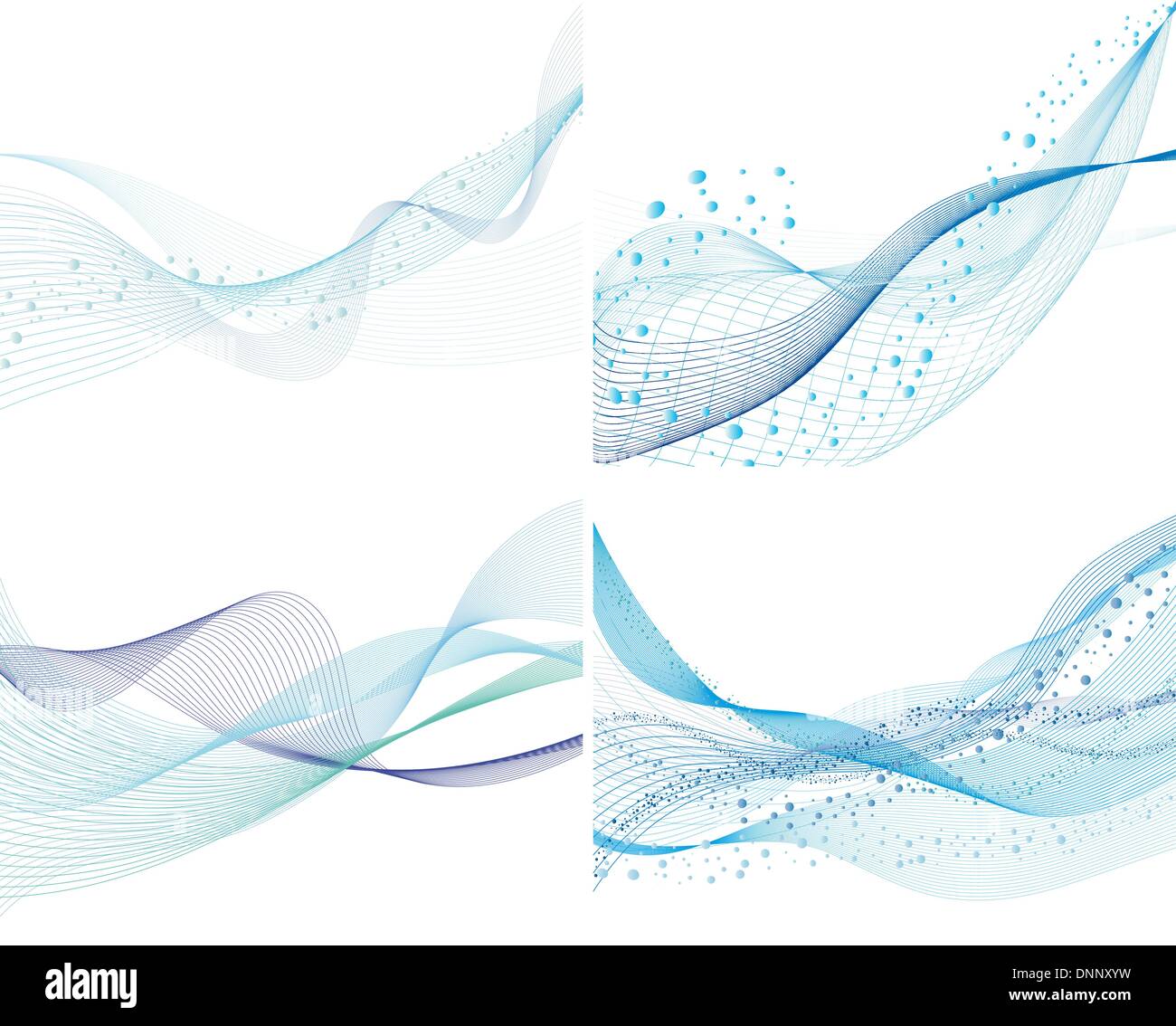 Abstract water vector background set with bubbles of air Stock Vector ...