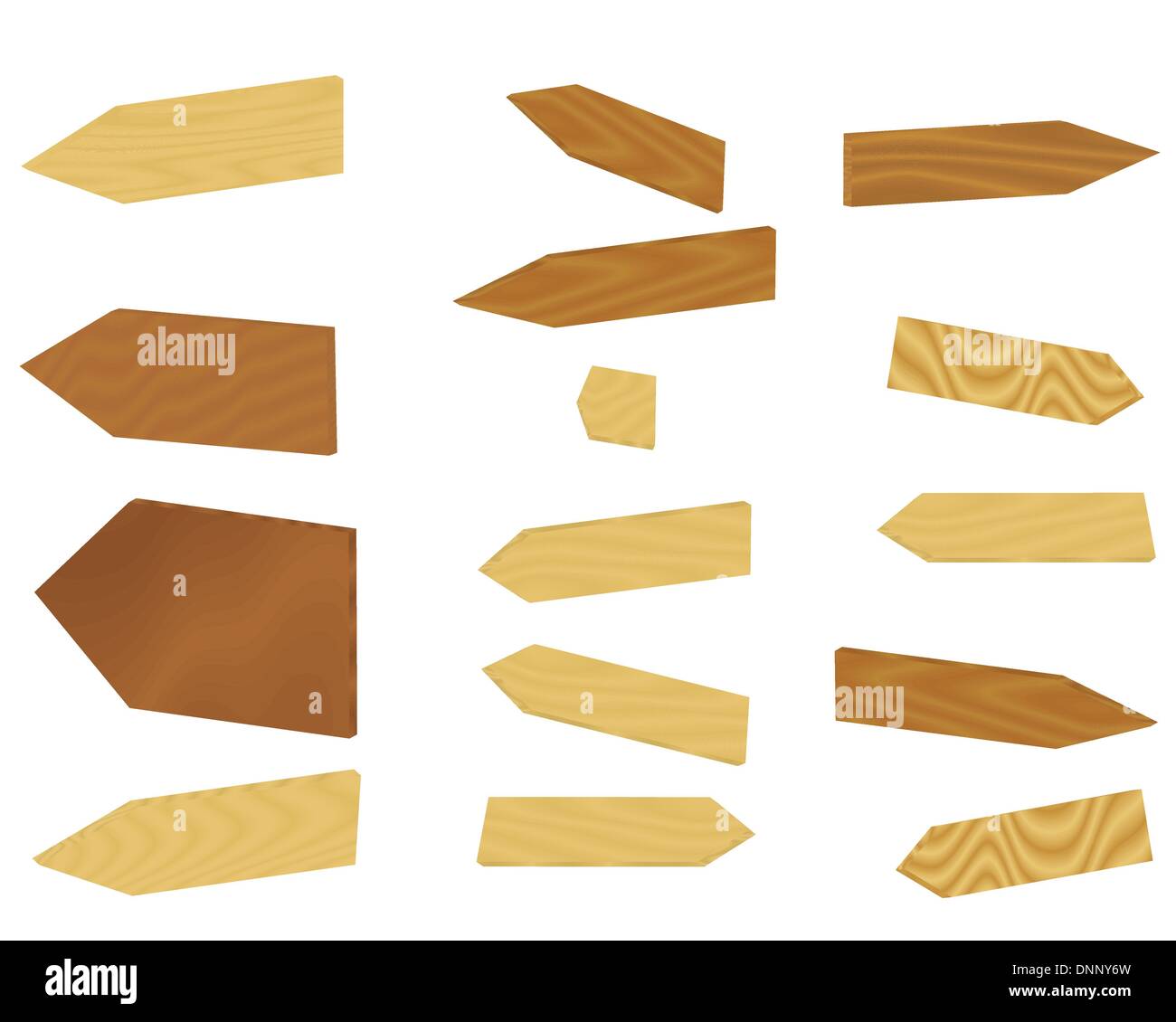 Set of wooden vector blank arrows for your text Stock Vector Image ...