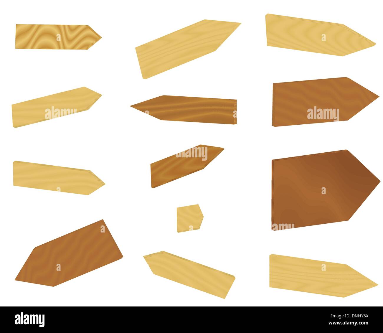 Set of wooden vector blank arrows for your text Stock Vector Image ...