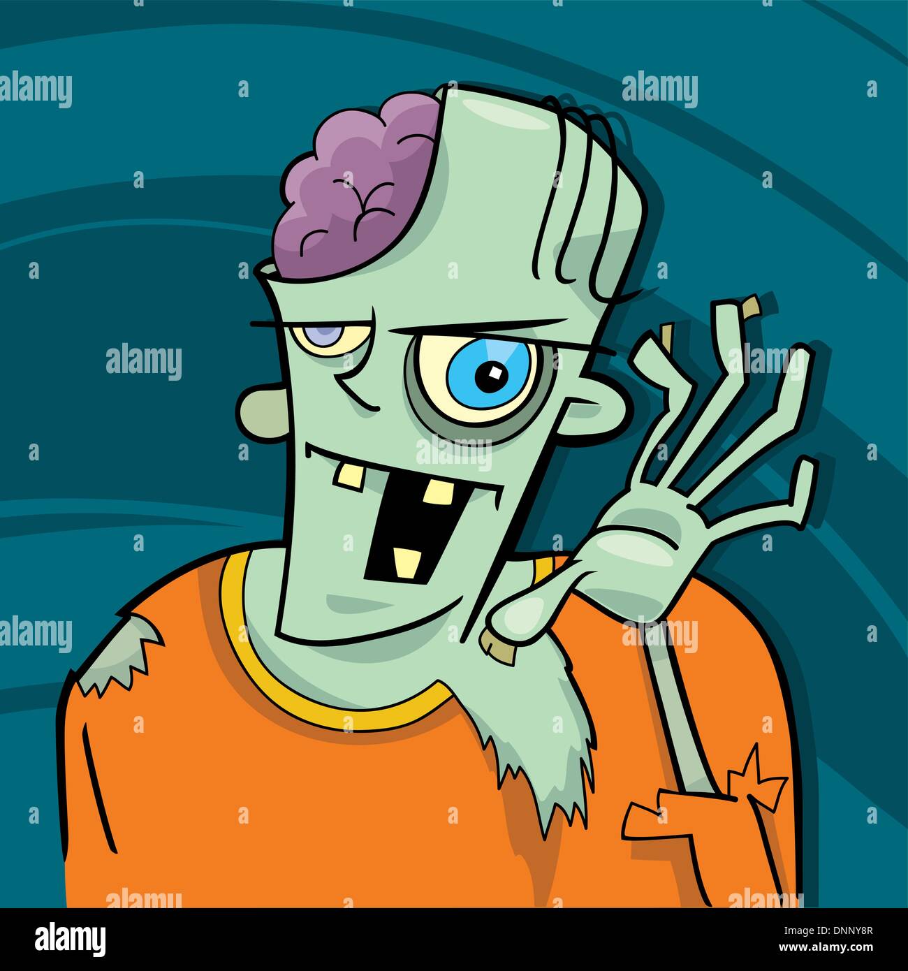 cartoon illustration of funny zombie Stock Vector Image & Art - Alamy
