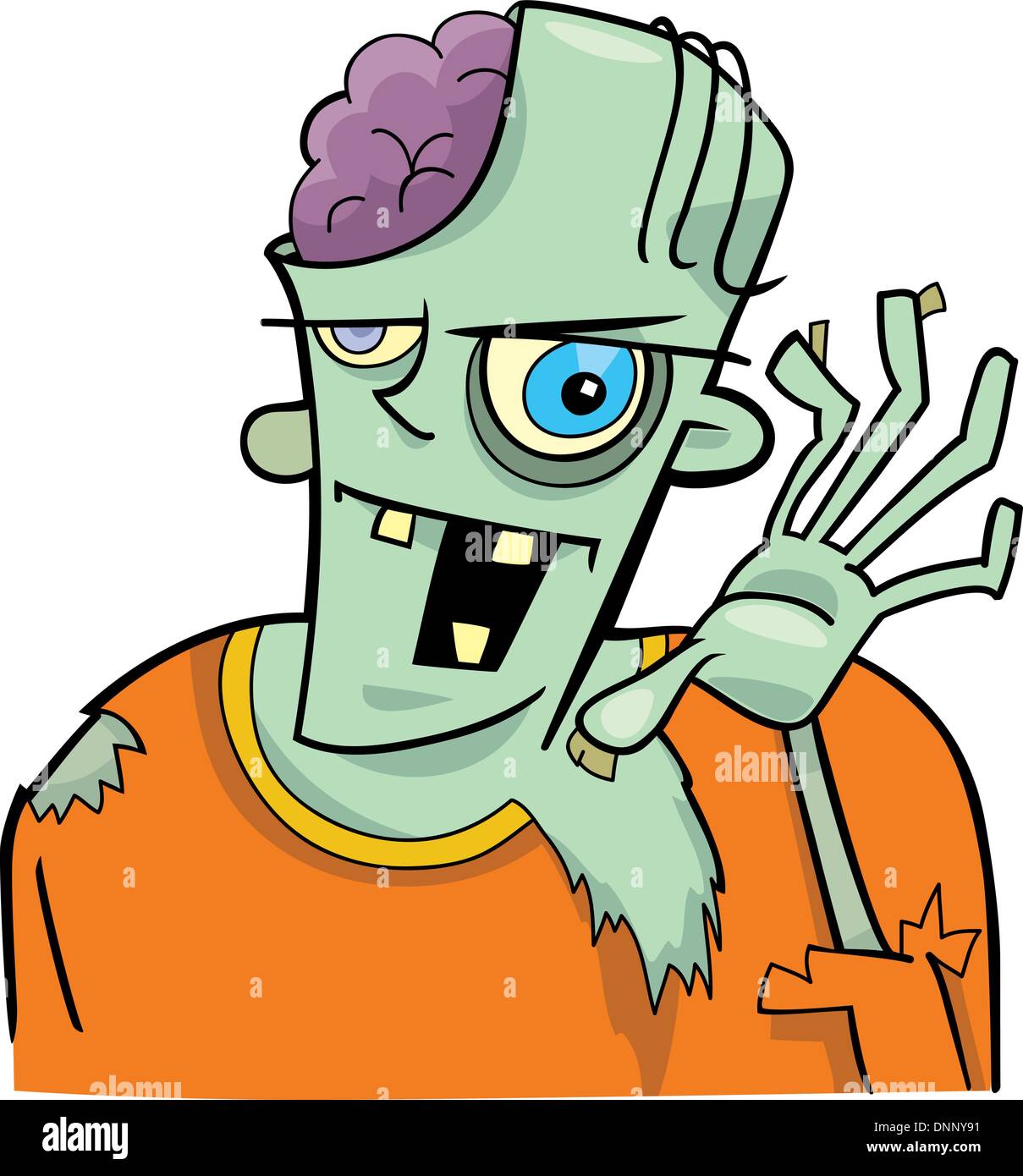 cartoon illustration of funny zombie Stock Vector Image & Art - Alamy