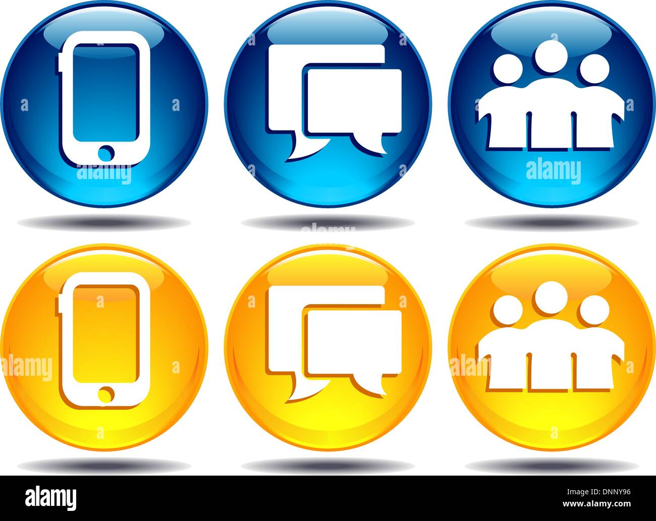 Phone cell mobile smart Group Speech bubble buttons icon business ...