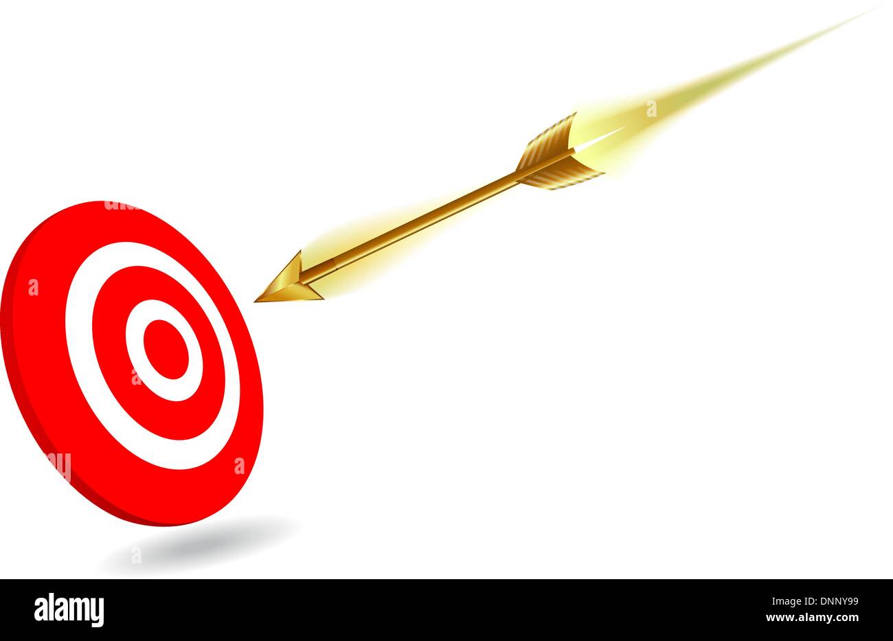 Red arrow hitting target Stock Vector Images - Alamy