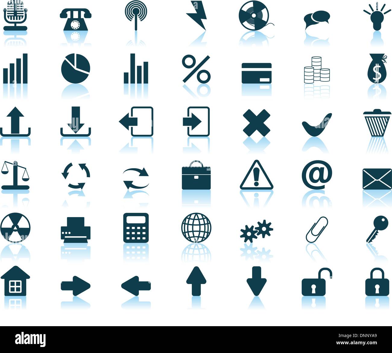 New collection of different icons for using in web design Stock Vector ...