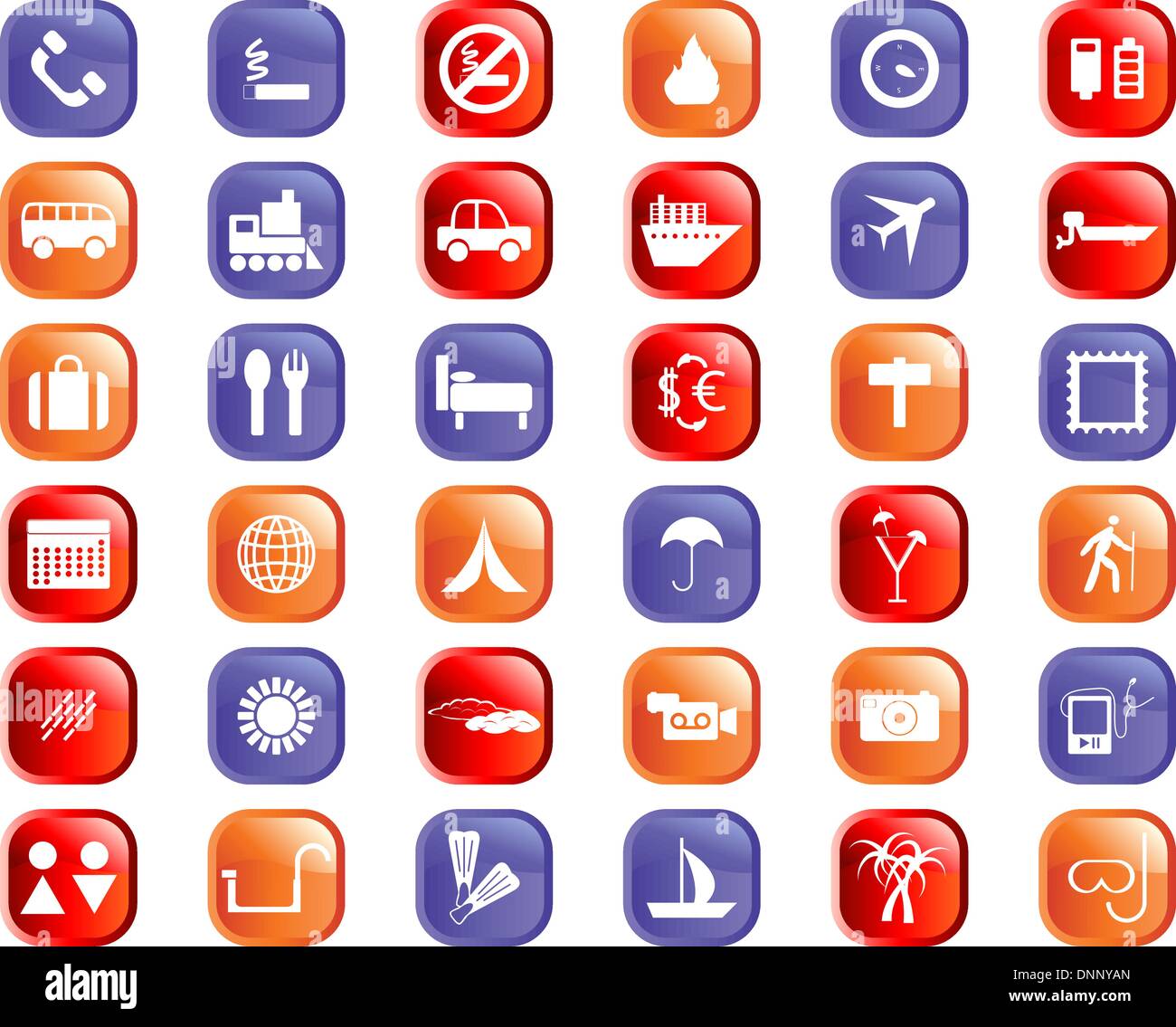 Biggest collection of different travel icons for using in web design ...