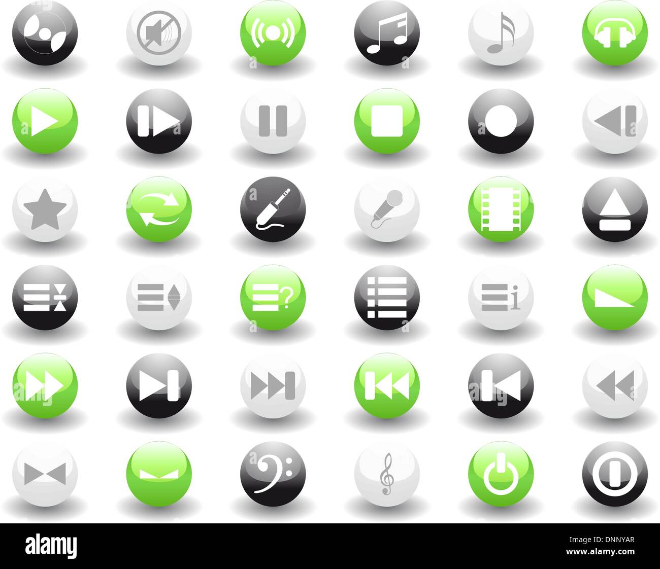 Vector collection of different music themes icons Stock Vector Image ...