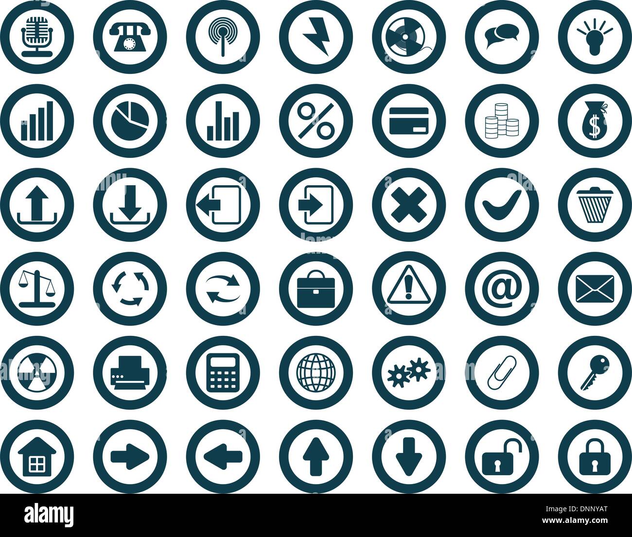 New collection of different icons for using in web design Stock Vector ...