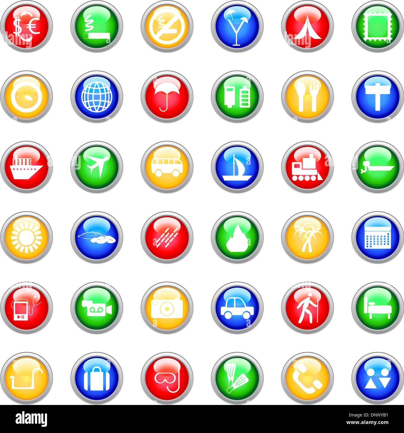 Biggest collection of different travel icons for using in web design ...