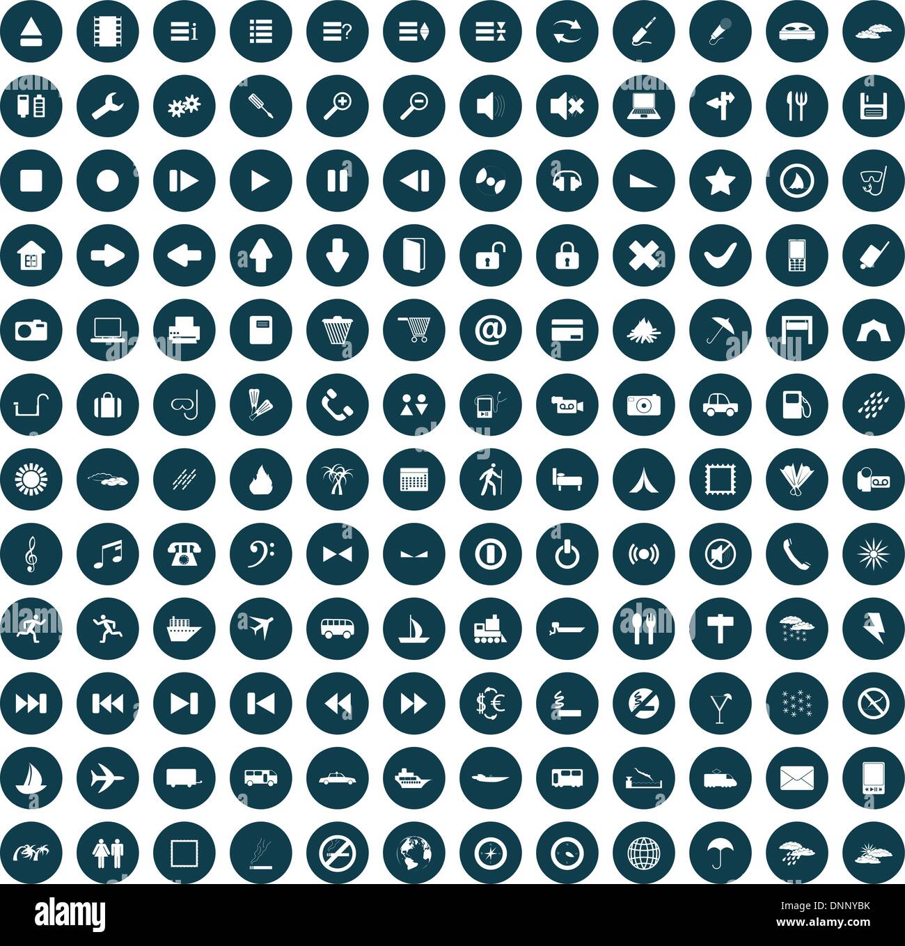 Biggest collection different icons using Stock Vector Images - Alamy