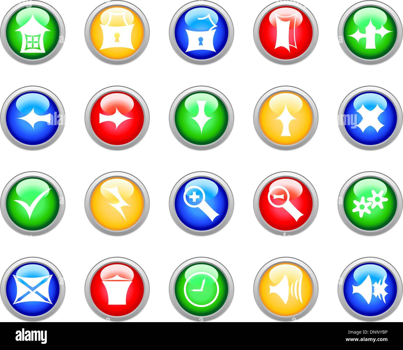 Collection of different gothic icons for using in web design Stock ...