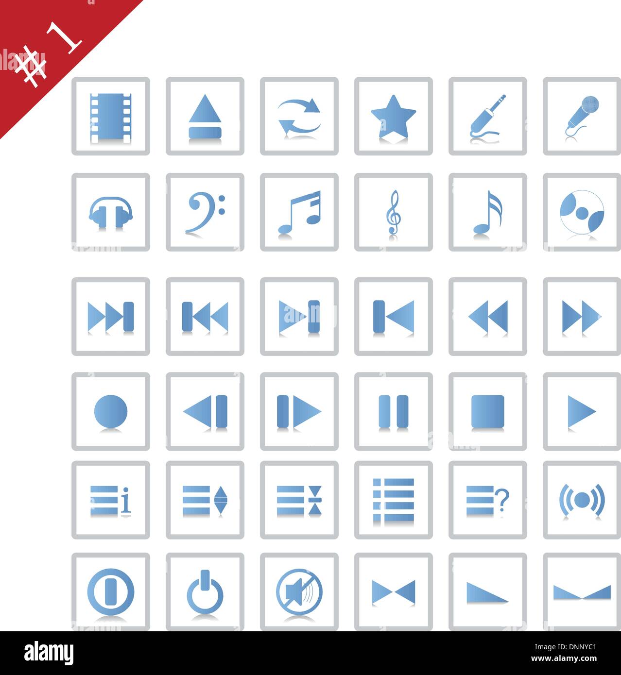 Collection of different icons for using in web design. Set #1 Stock ...