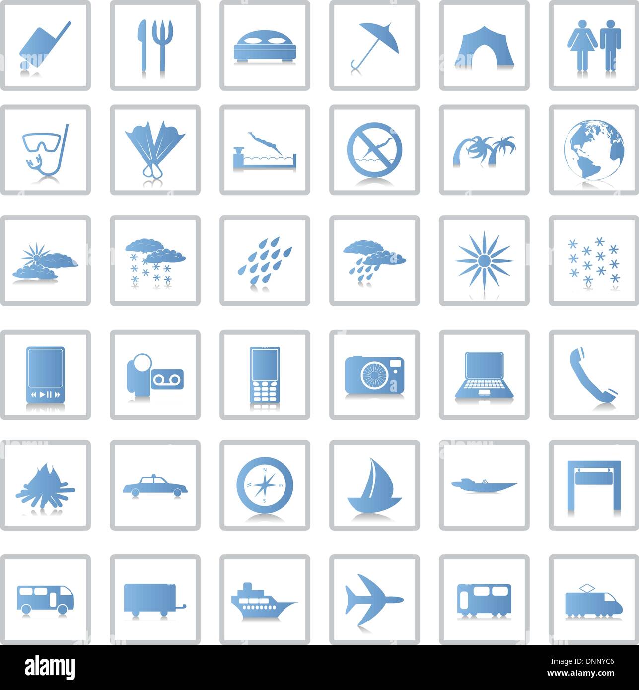 Collection of different icons for using in web design. Set #4 Stock ...
