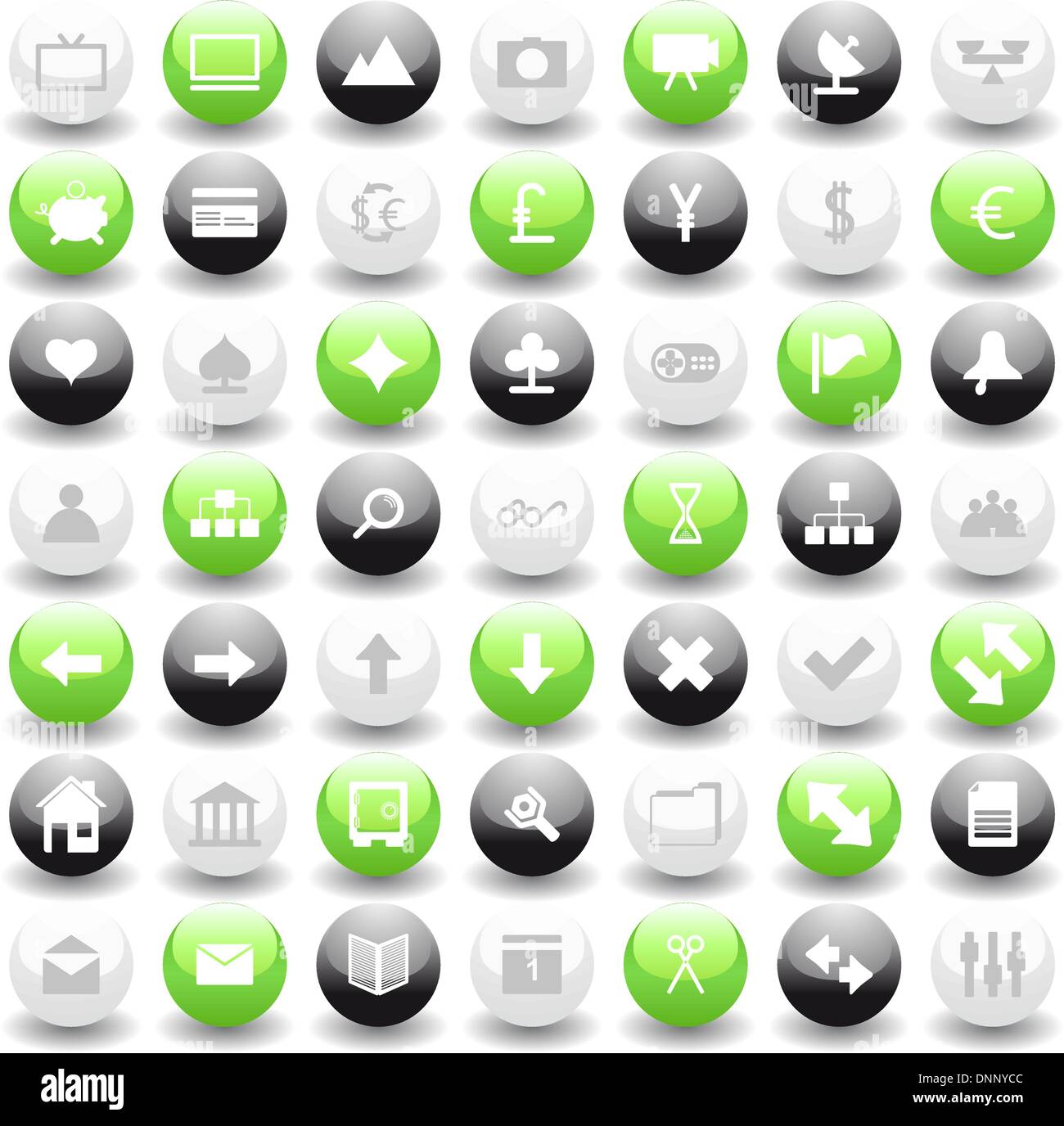 Collection of different icons for using in web design Stock Vector ...