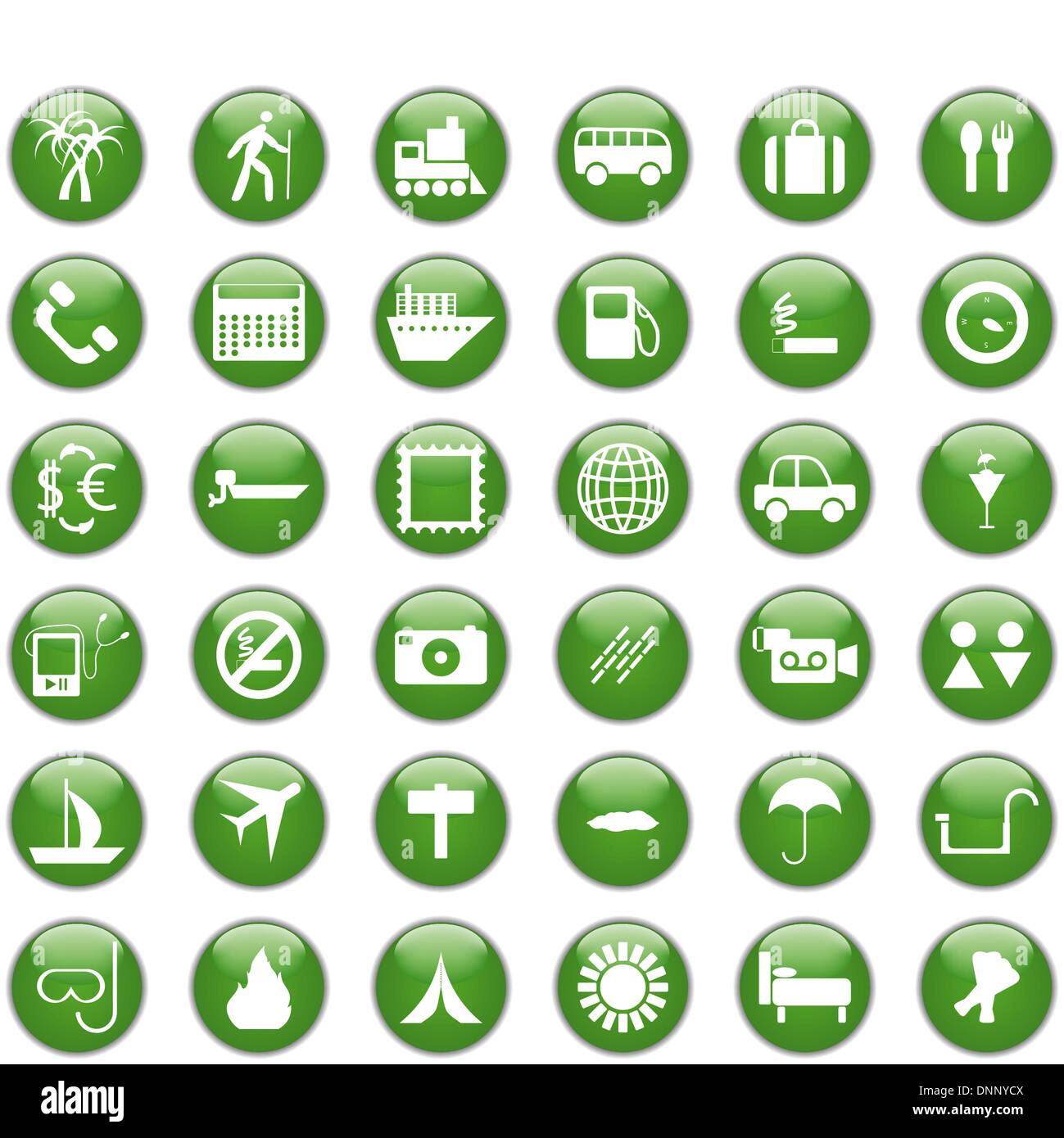 Collection of different icons for using in web design. Set #3. Travel ...