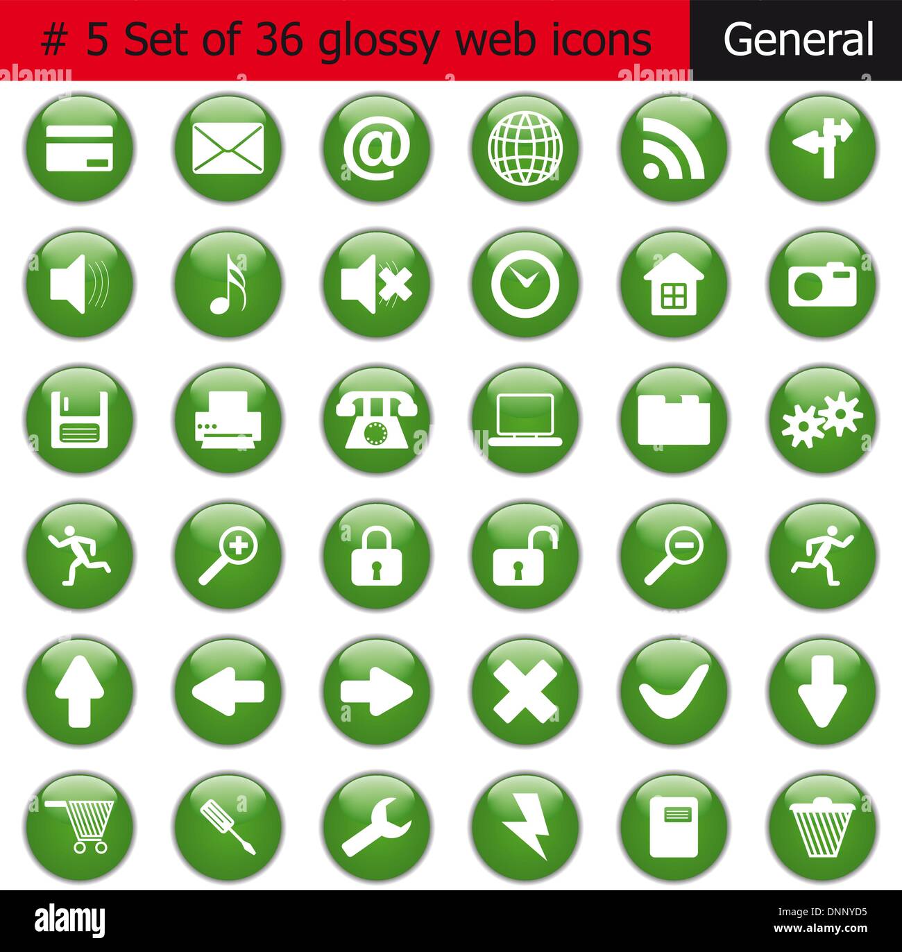 New collection of different icons for using in web design. Set #5 ...
