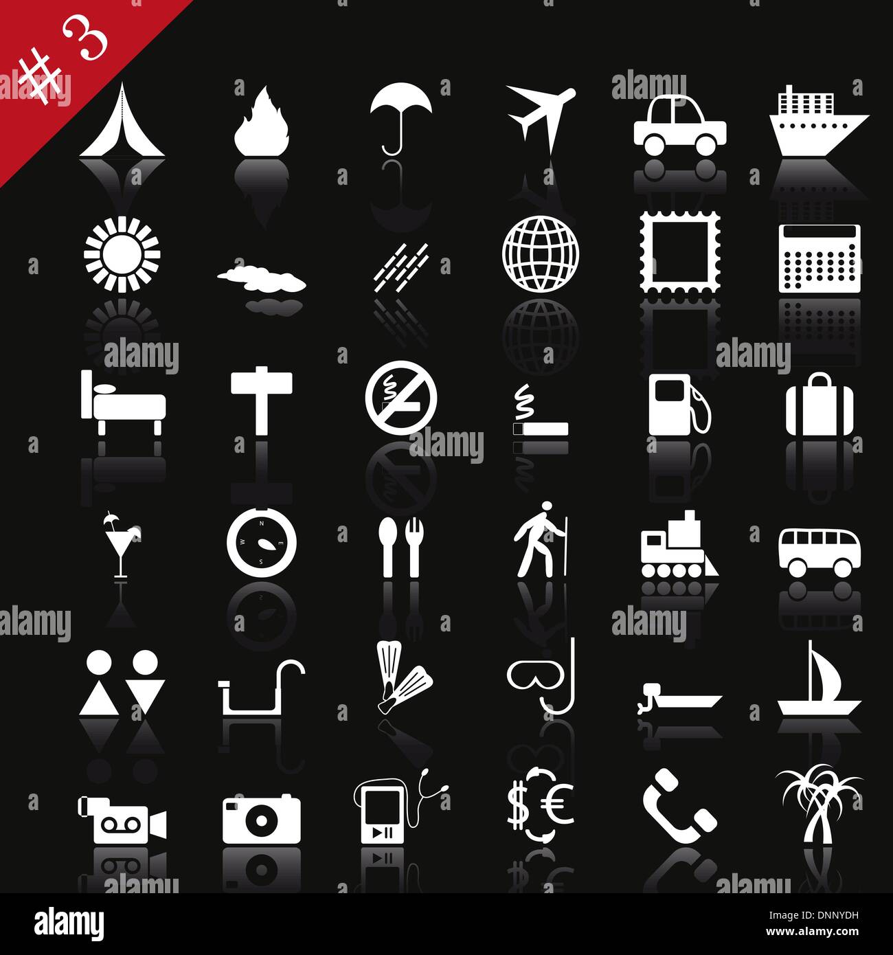 Collection of different icons for using in web design. Set #3 Stock ...