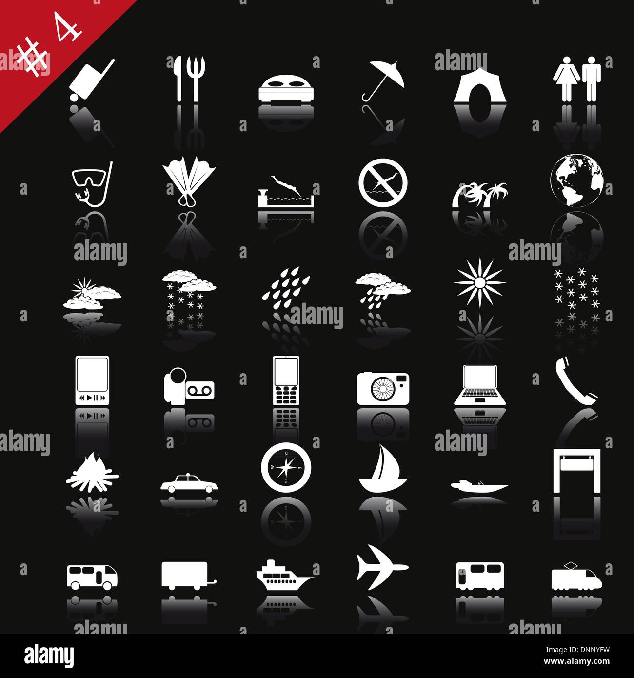 Collection of different icons for using in web design. Set #4 Stock ...