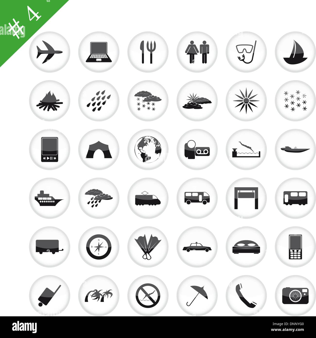 Collection of different icons for using in web design. Set #4 Stock ...