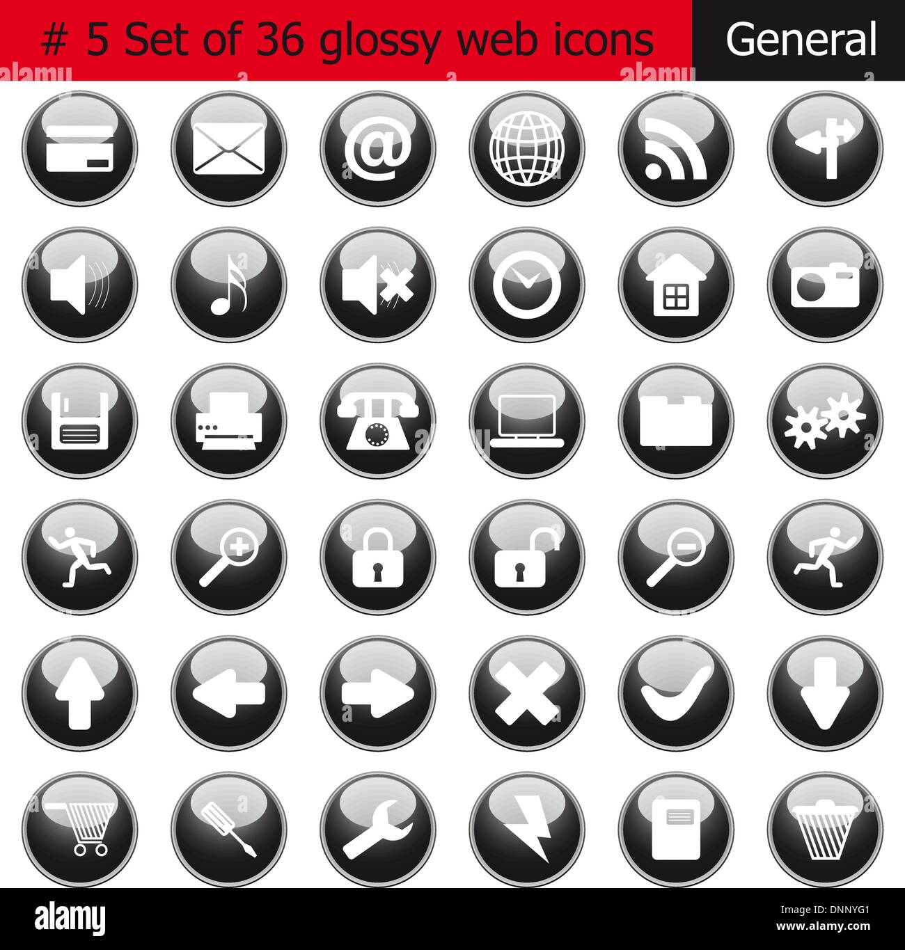 New collection of different icons for using in web design. Set #5 ...
