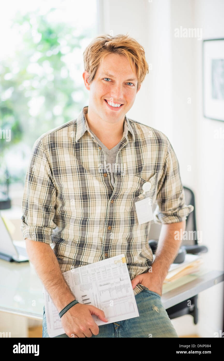 Portrait of IT department employee Stock Photo - Alamy