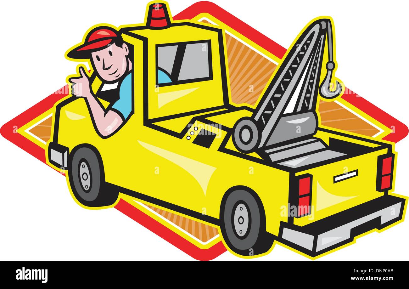 Cartoon tow truck hi-res stock photography and images - Alamy