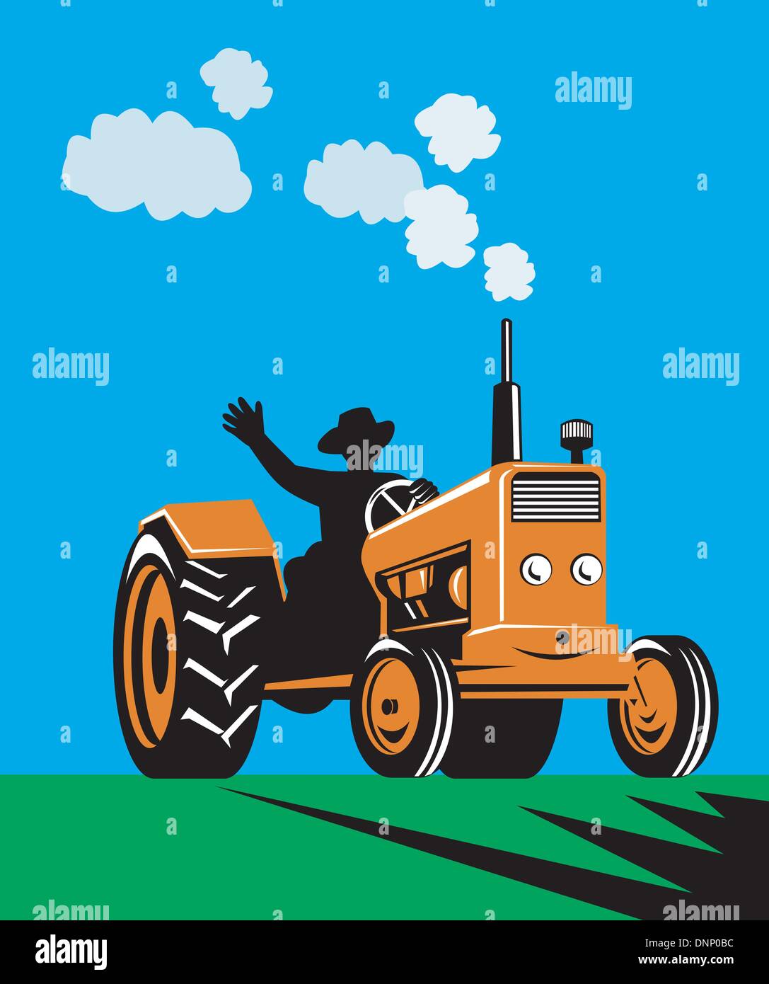 Driver waving Stock Vector Images - Alamy