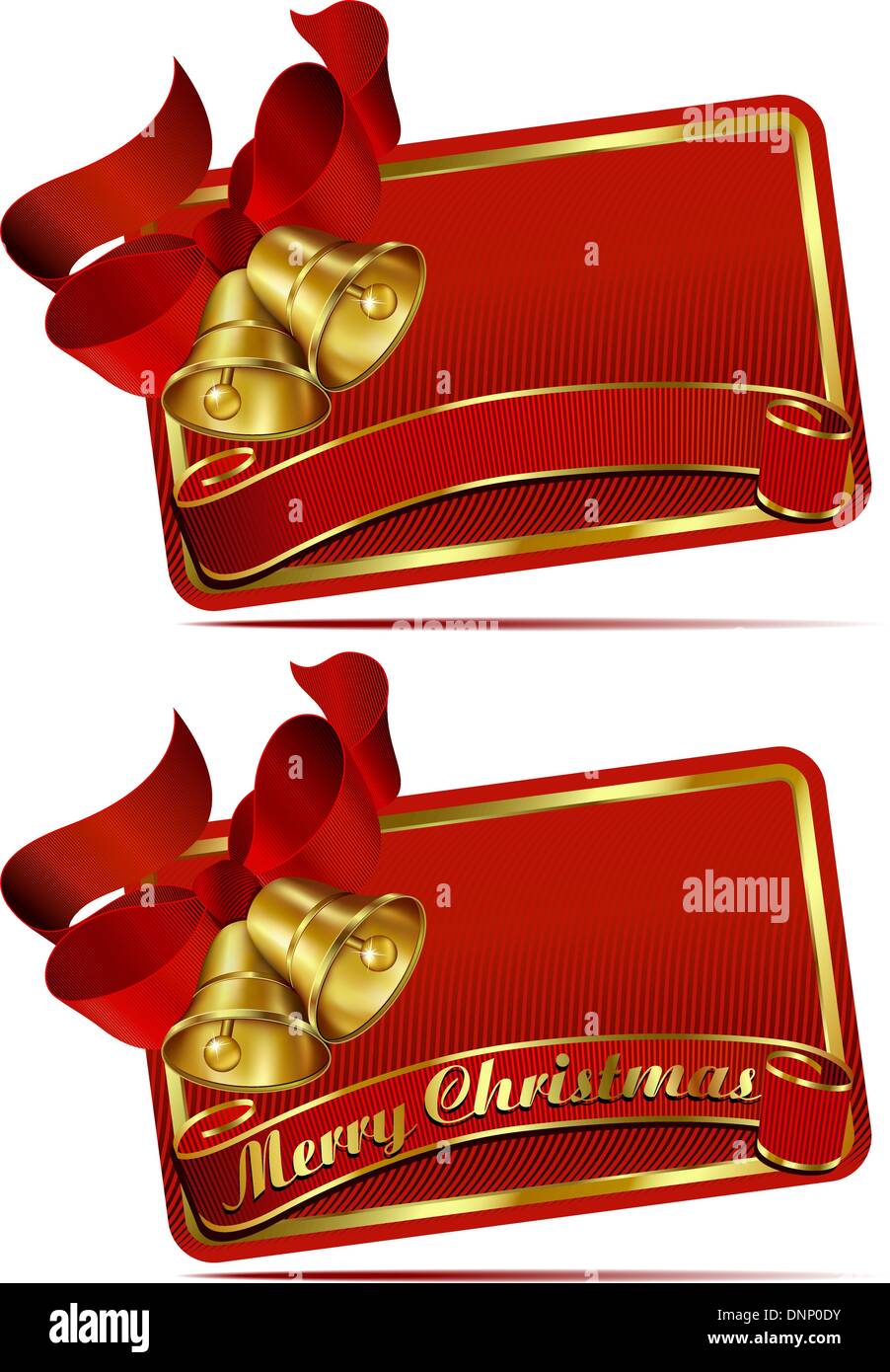Merry Christmas Bells website banner with shadow Stock Vector Image ...
