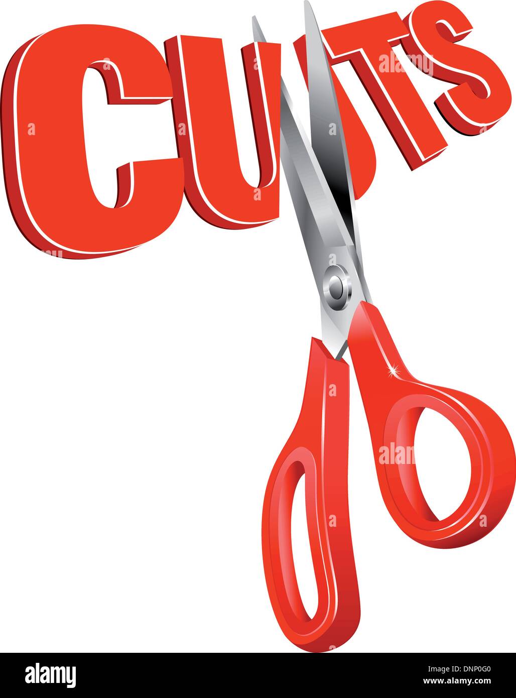 Concept illustrating all types of cuts with 3D word Stock Vector Image ...