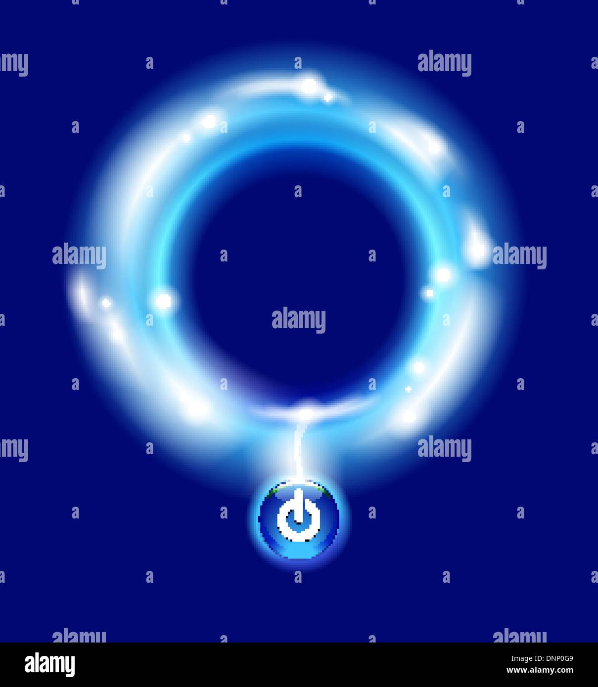 Energy design against dark background with Start On Button Stock Vector ...