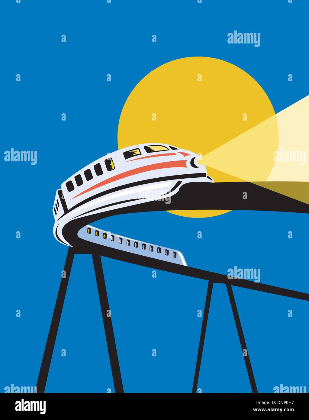 Overhead railway vector vectors Stock Vector Images - Alamy