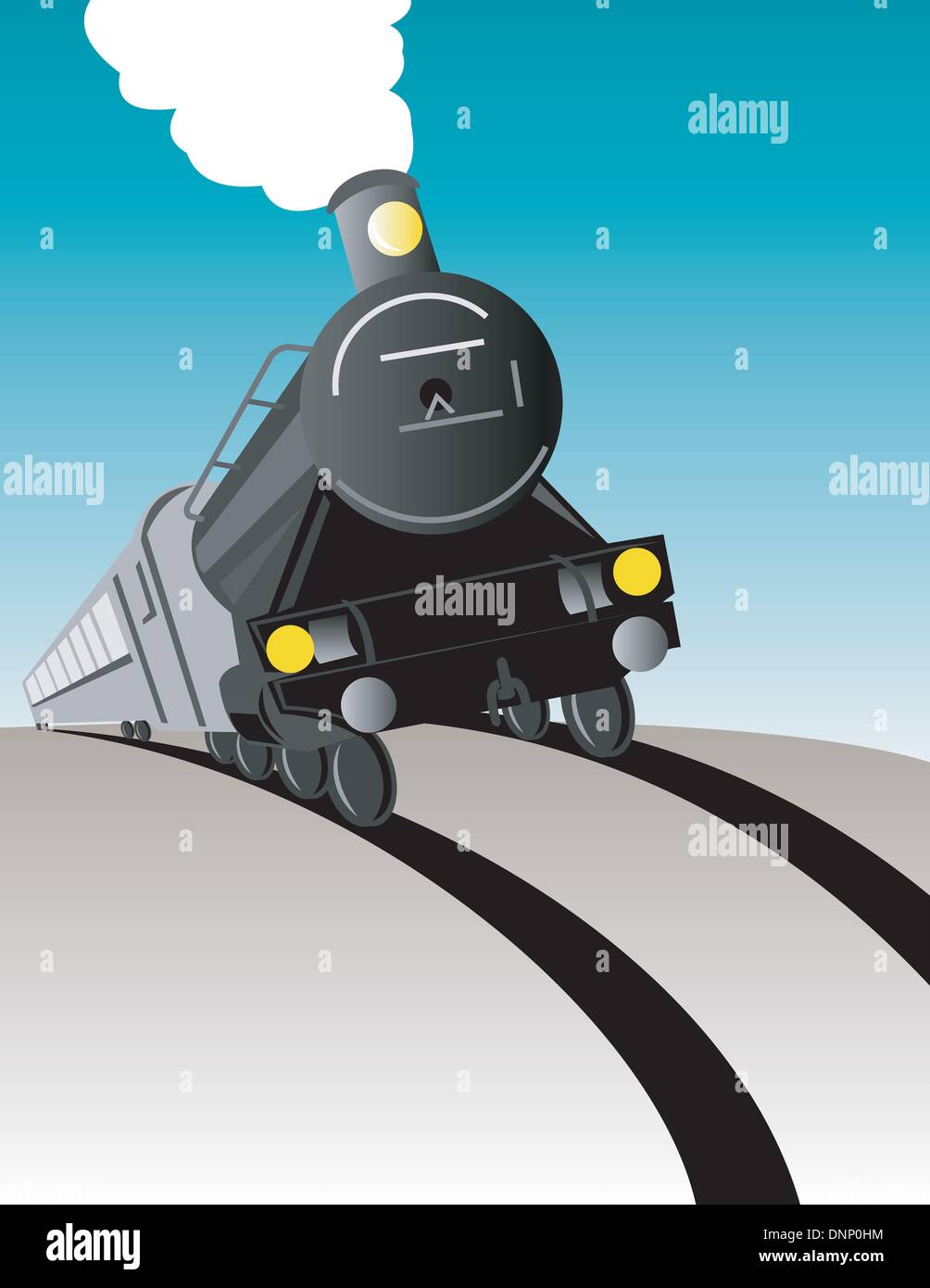 Train coming at you Stock Vector Images - Alamy