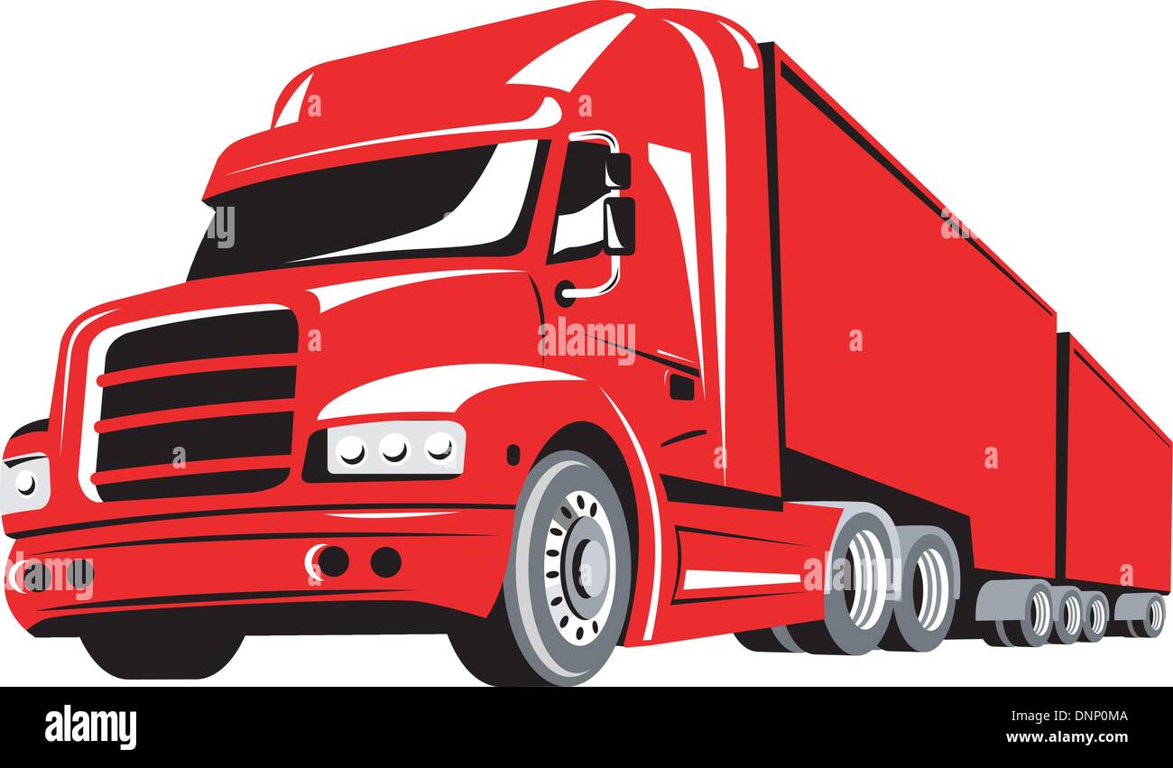 Container lorry Stock Vector Images - Alamy