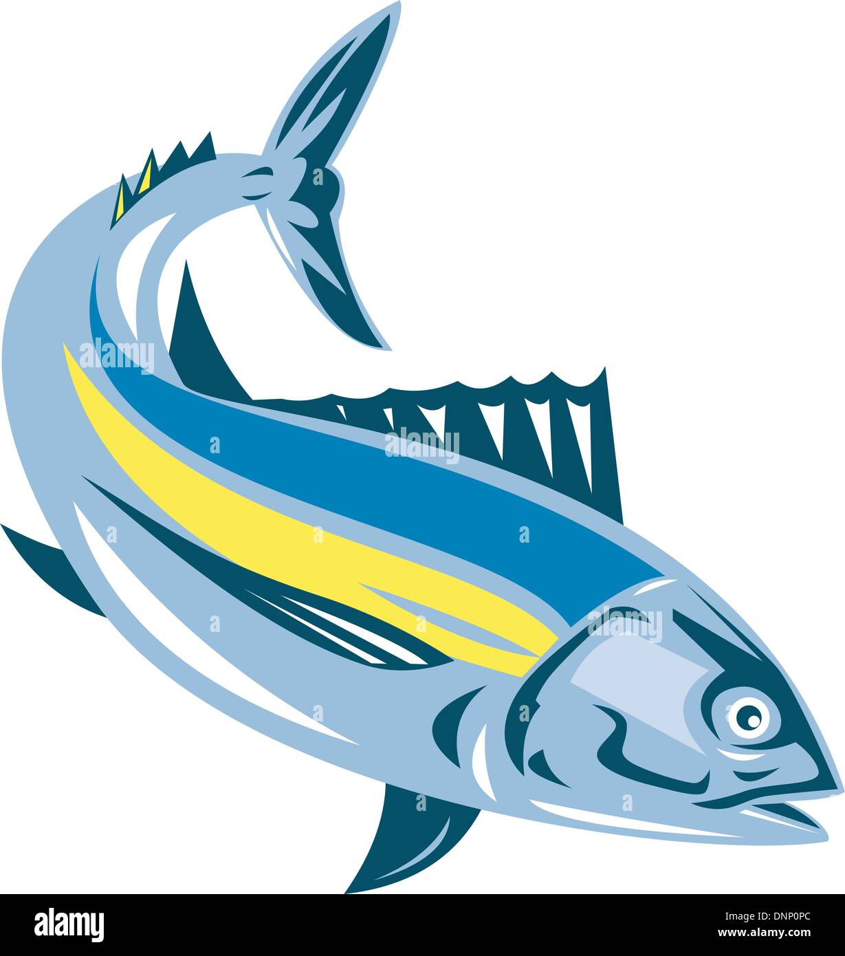 Illustration of an albacore tuna fish done in retro style Stock Vector ...