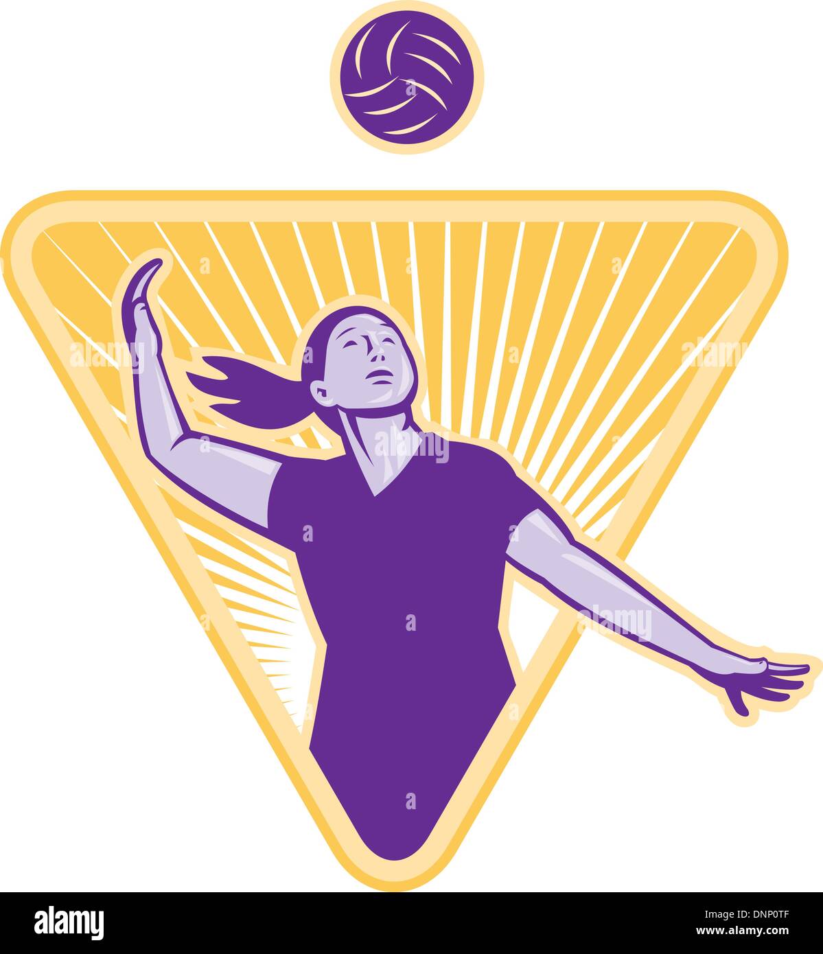 Volleyball Player Setting Silhouette