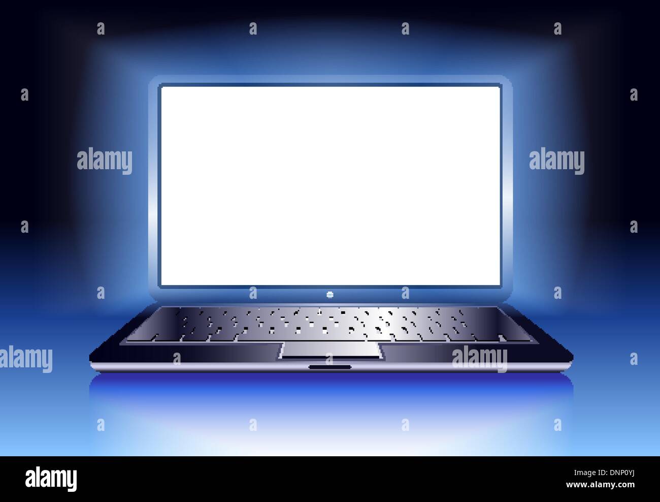 Blank laptop screen in Stock Vector Images - Alamy