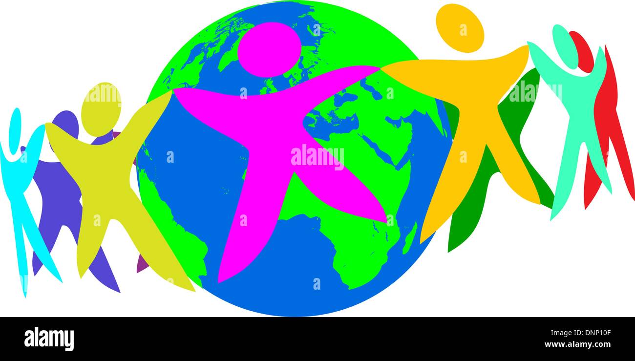 People standing around earth hi-res stock photography and images - Alamy