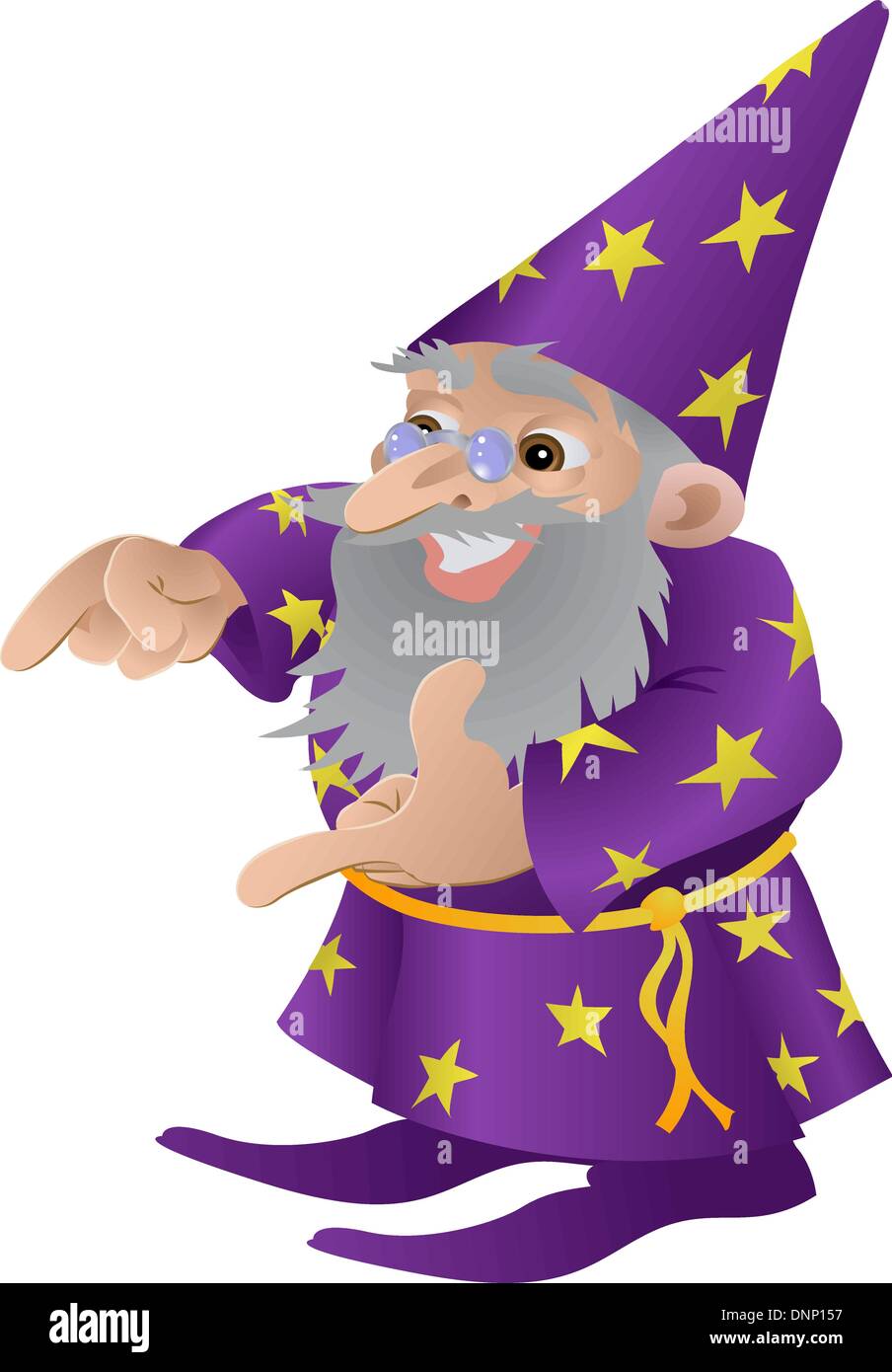 Wizard illustration. An illustration of a very funky friendly wizard ...