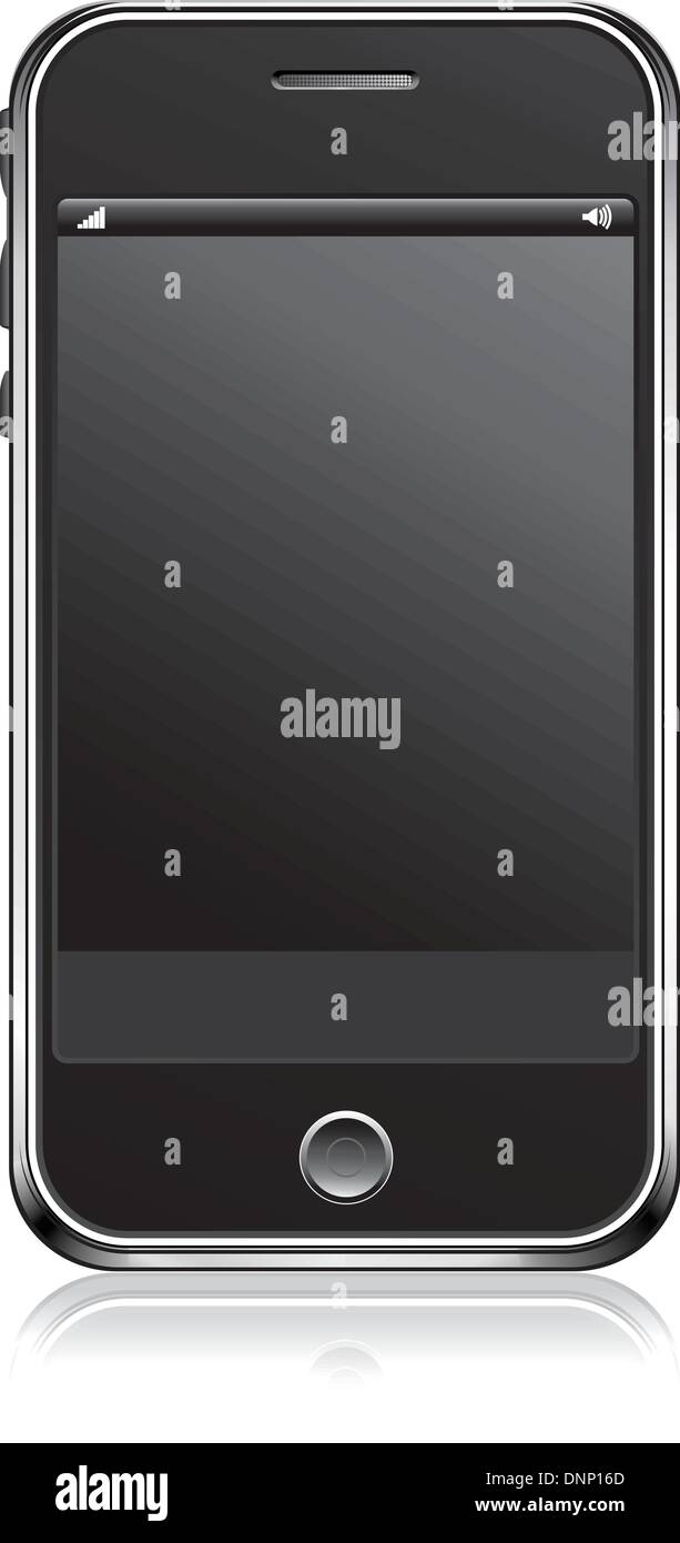 Stylish new mobile phone with reflection - cell smart mobile android ...