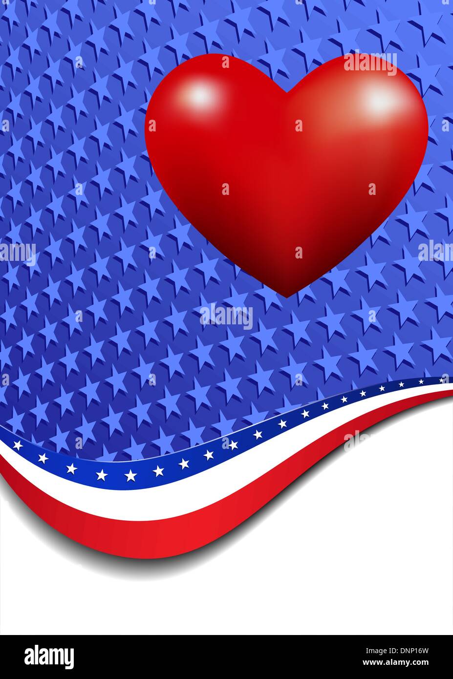 Stars & Stripes Hart USA Background Poster Banner Flag with Copy Space ...