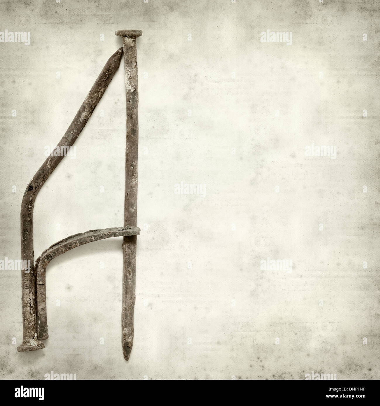 textured old paper background with old forged nails Stock Photo - Alamy