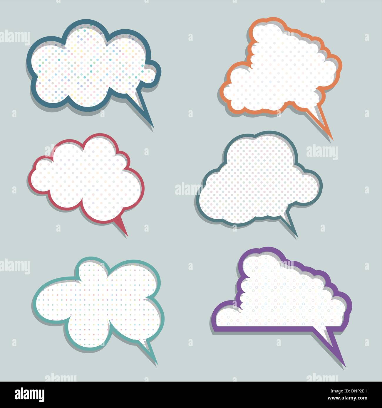 Collection of speech bubbles with polka dot designs Stock Vector Image ...