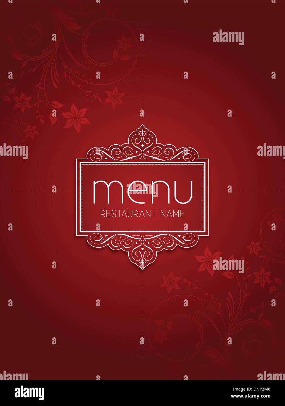Stylish menu background with floral design Stock Vector Image & Art - Alamy