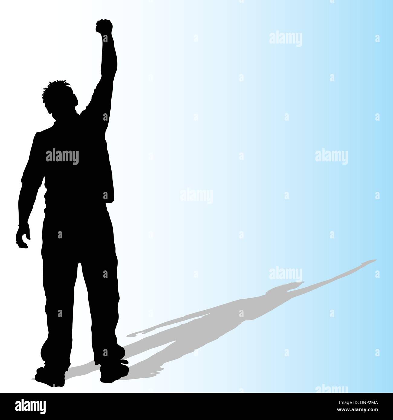 Silhouette of a man punching the air Stock Vector Image & Art - Alamy
