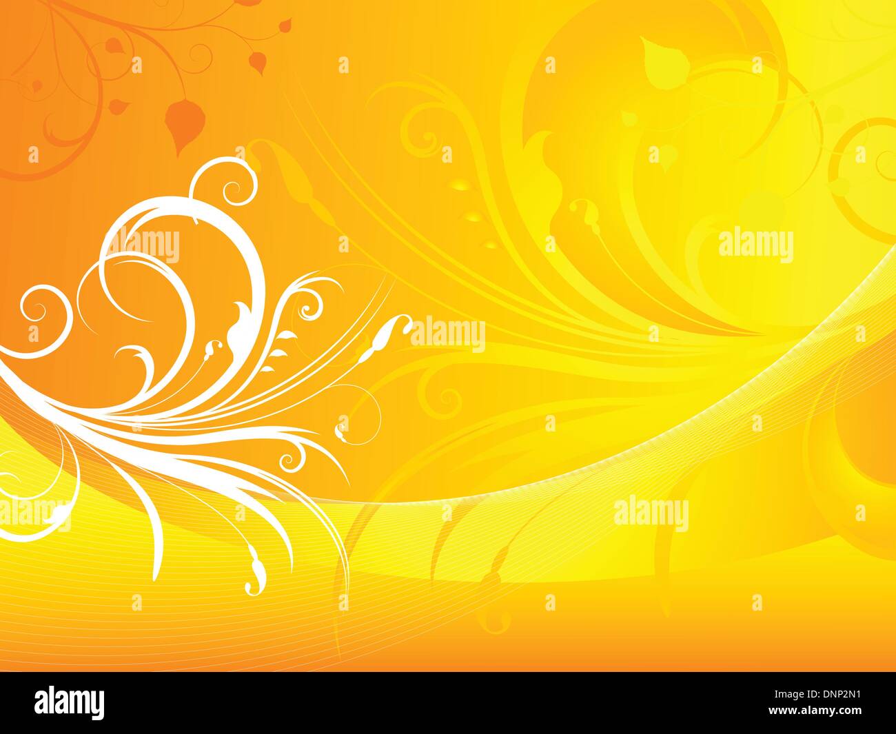 Abstract floral background using warm summer colours Stock Vector Image ...