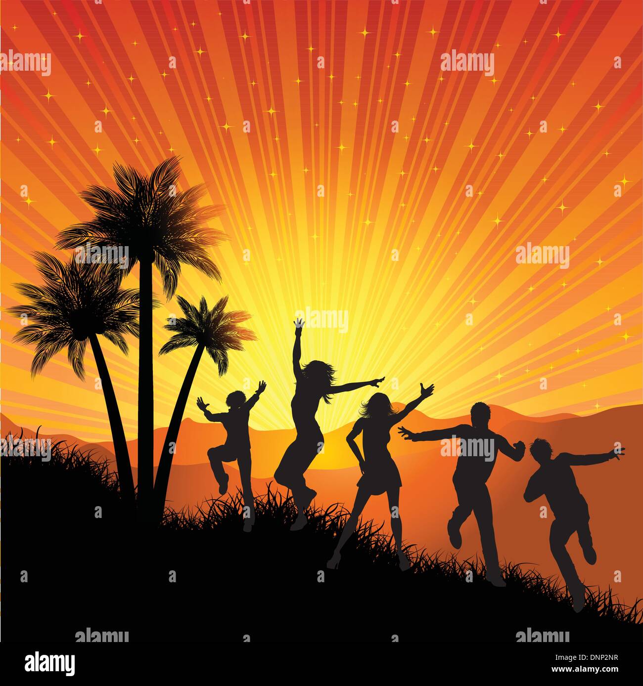 Beach dancing Stock Vector Images - Alamy