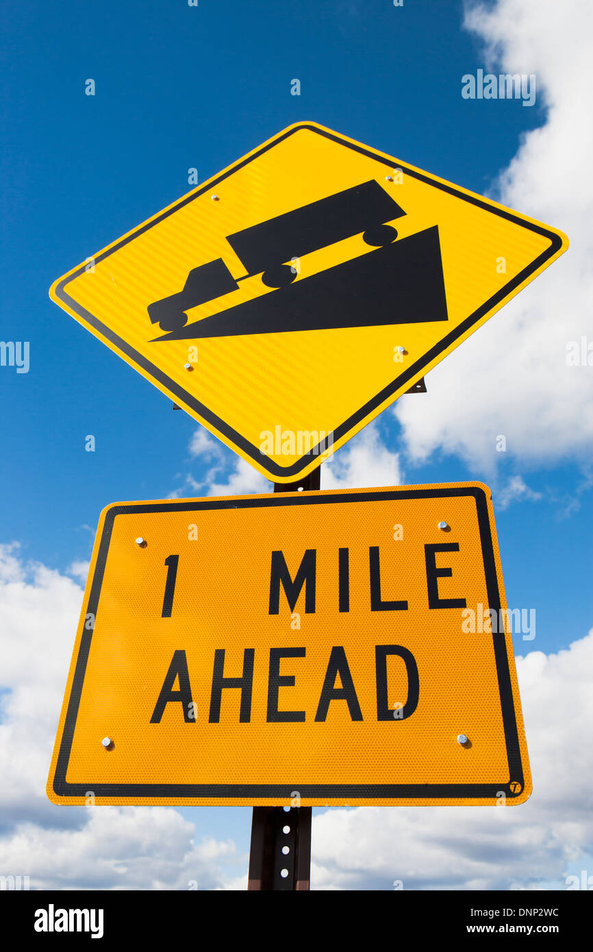 Low angle view of road sign Stock Photo - Alamy