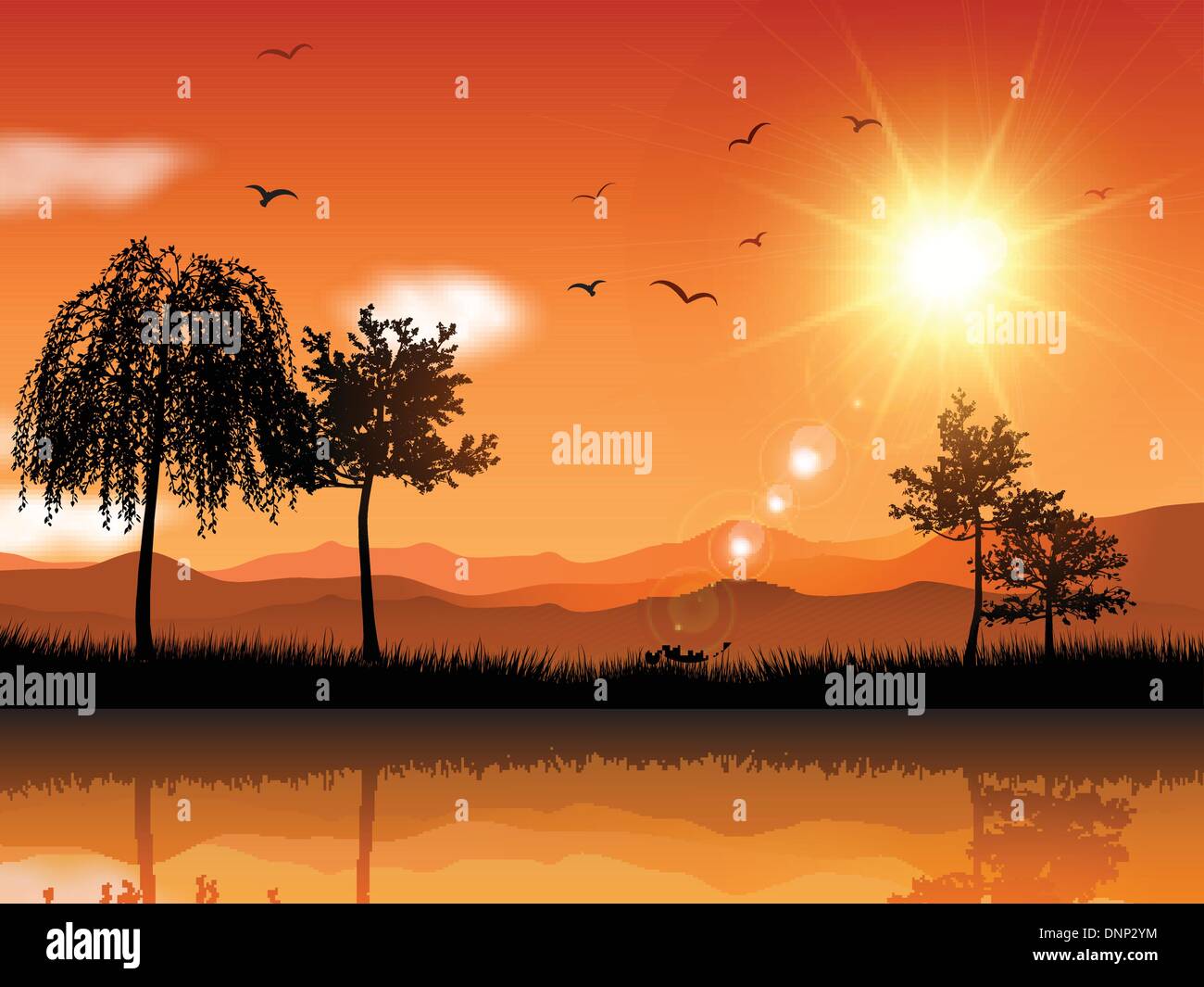 Weeds landscape Stock Vector Images - Alamy