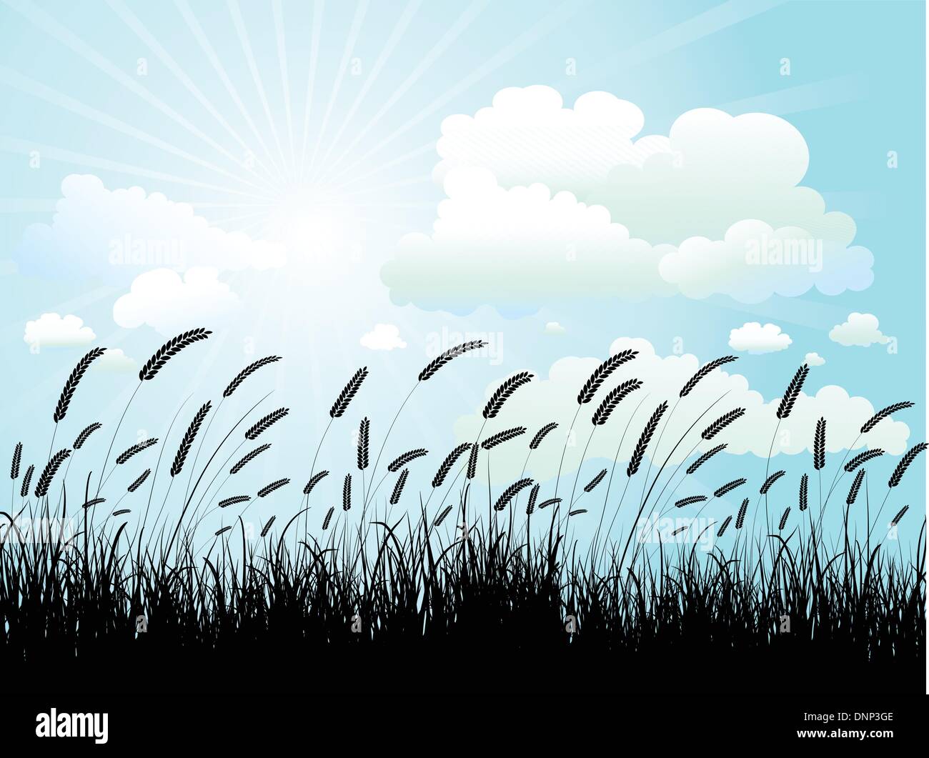 Against on blue sky clouds Stock Vector Images - Alamy