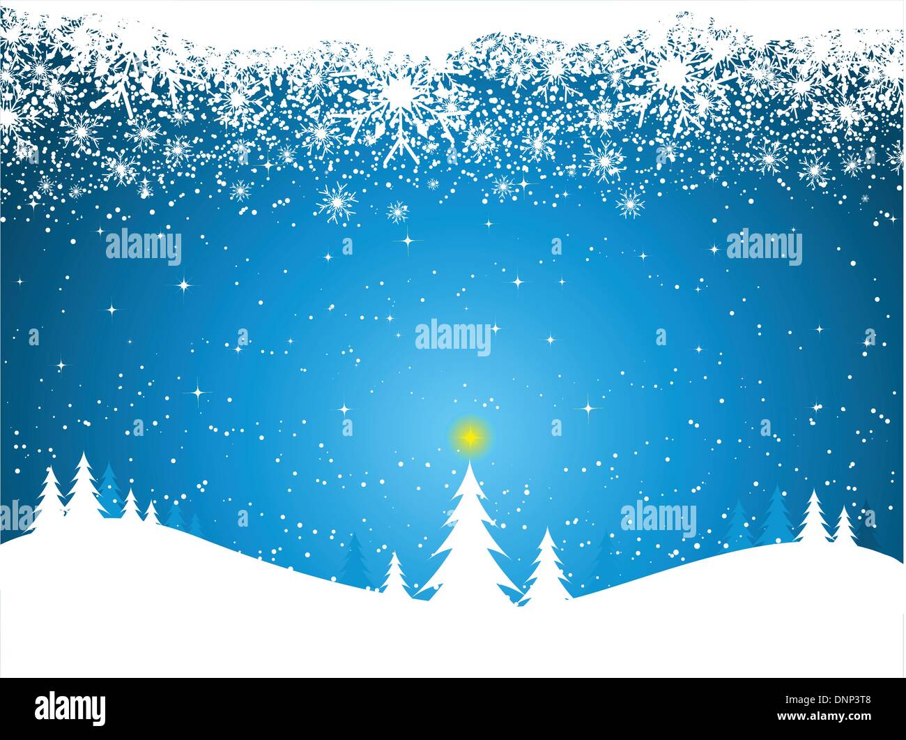 Decorative winter scene Stock Vector Images - Alamy