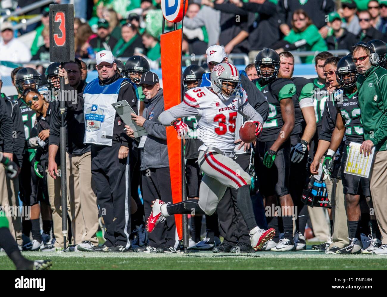 Dallas, Texas, USA. January 1st, 2014: .UNLV Rebels running back Tim ...